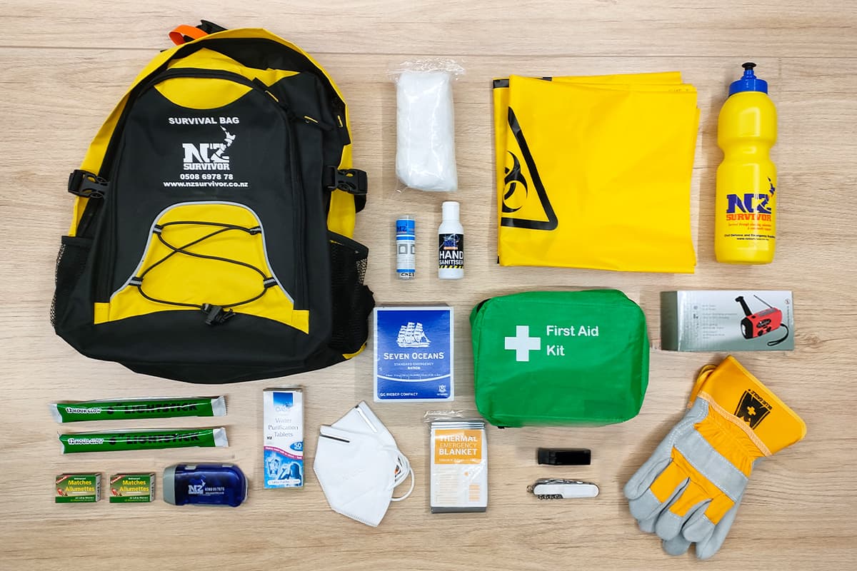 NZ Survivor 1 person 3 day full survival pack | Emergency grab bags ...
